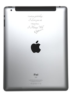 iPad Engraving | Engraved iPad Smart Cover - Krintech